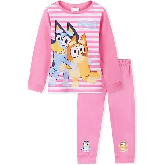 Lucy | Pajamas | Bingo And Bluey Kids Pajama Set Pink With Cartoon ...